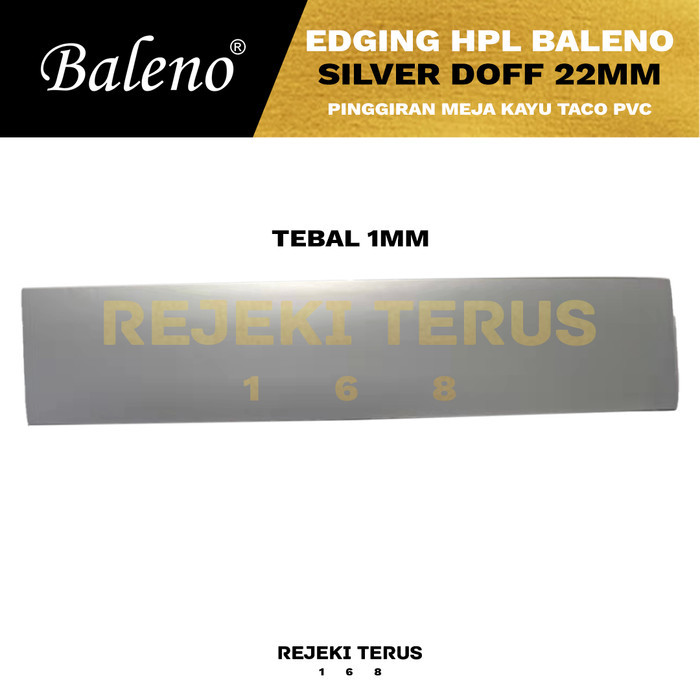 Jual Edging HPL Baleno Silver Doff Pinggiran Kayu Meja Taco PVC 22mm ...