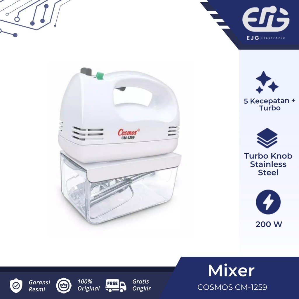 Jual Hand Mixer Cosmos CM 1259 Cosmic Mixer Tangan CM1259 Turbo ...