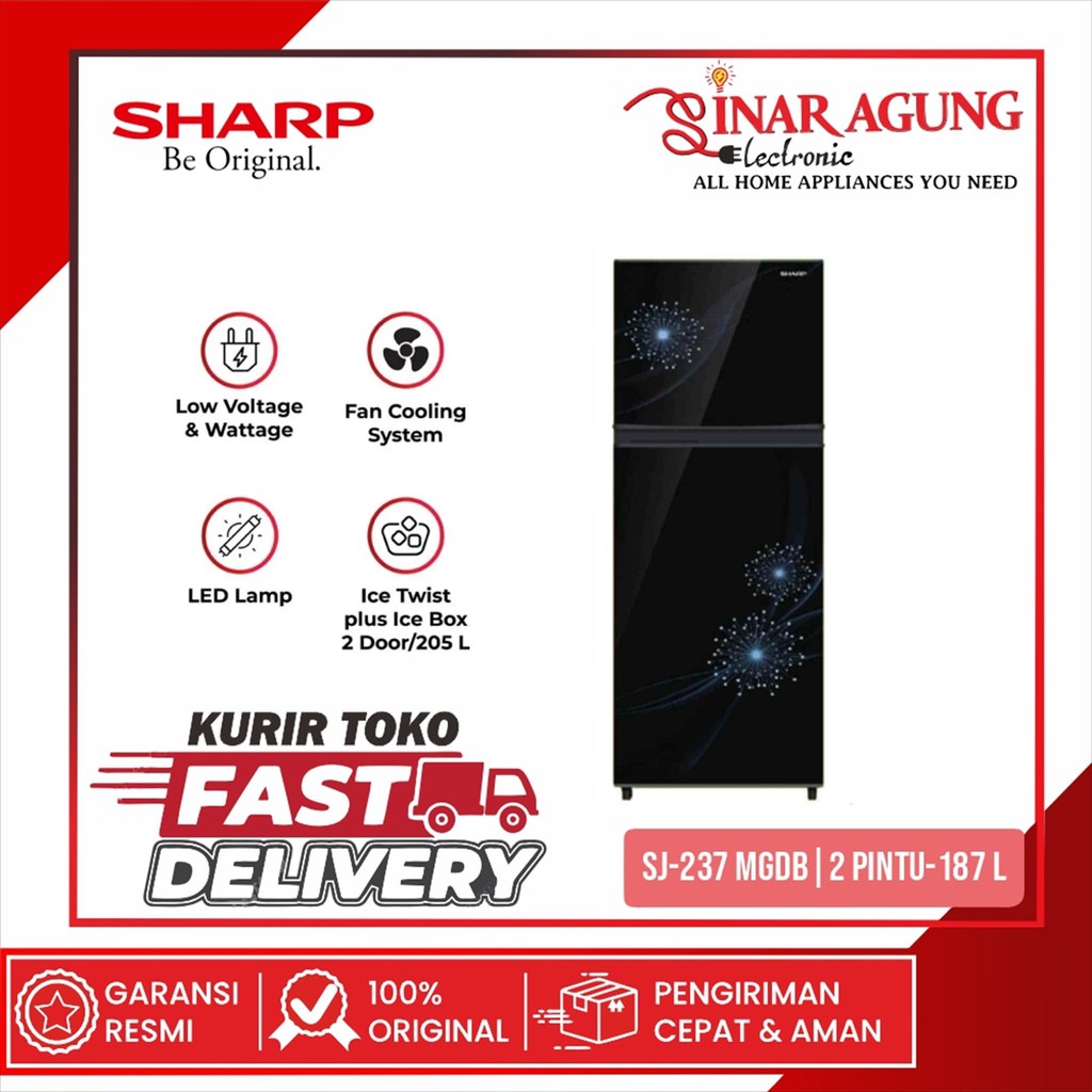Jual SHARP SJ237MGDB / SJ-237 MGDB KULKAS 2 PINTU - 187 L GARANSI RESMI ...