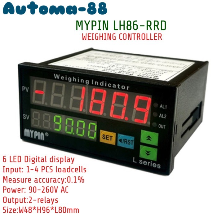Jual DM99 Digital Weight indicator display 6 digit Load cell Weighing ...