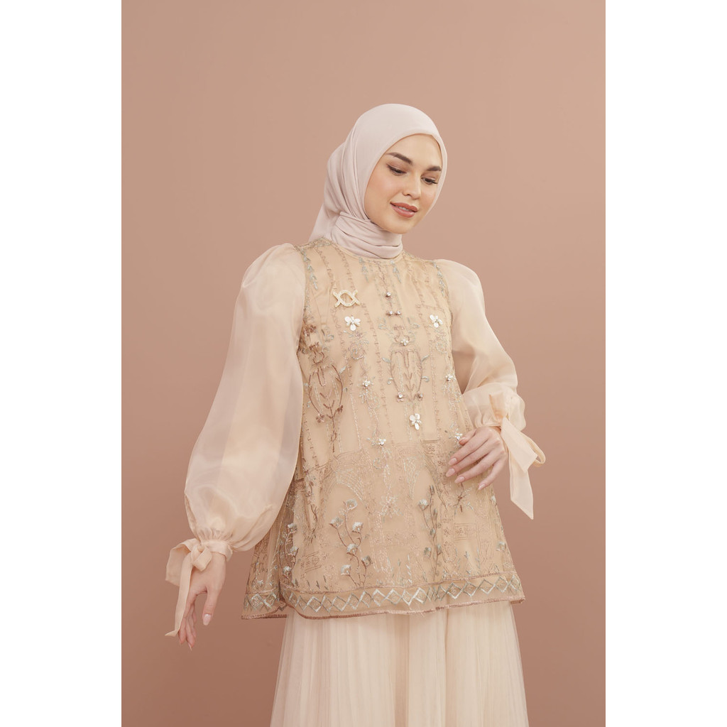 Jual Klamby - Lea Blouse Set Sand Brown | Shopee Indonesia