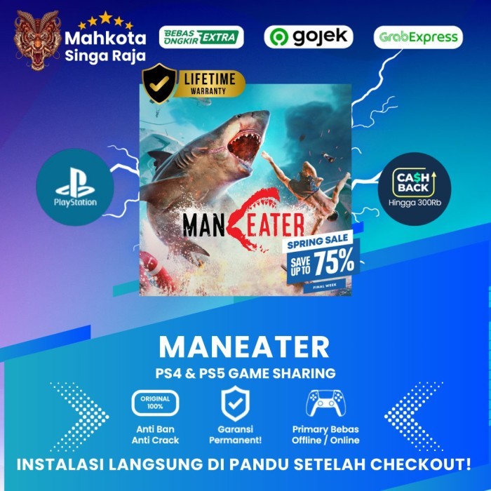 Jual Maneater - PS4, PS5 Game Sharing | Shopee Indonesia