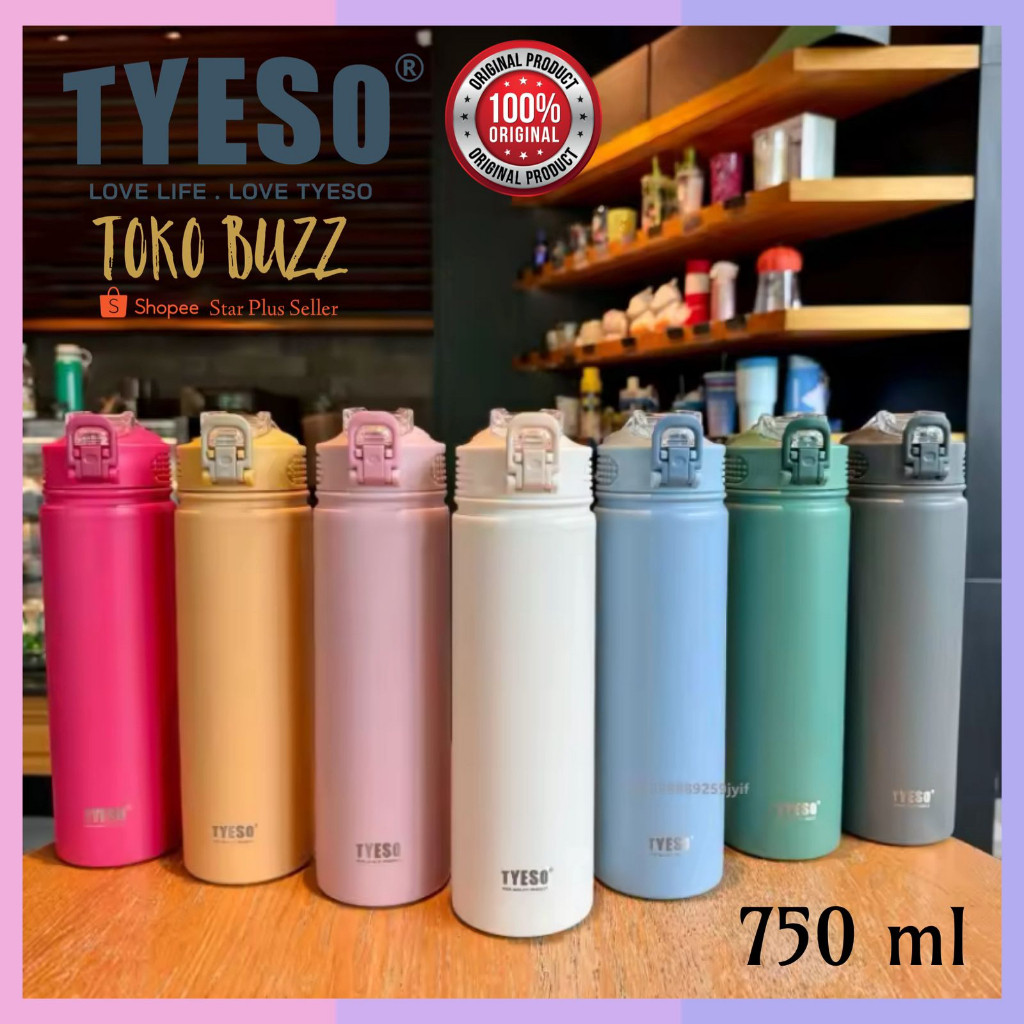Jual WYT66 TYESO Botol Minum TUMBLR TYESO Termos Kopi 750ml Tahan Dingin Panas Original Anti ...