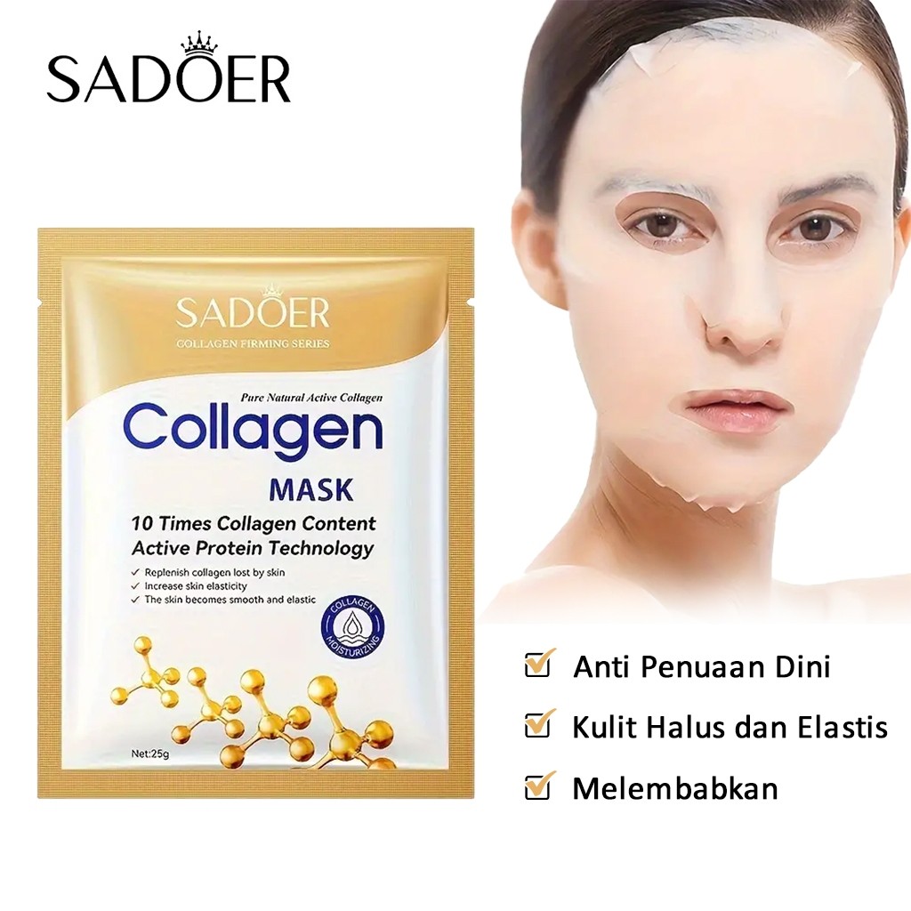 Jual SADOER Masker Collagen Sheet Mask Korea Masker Perawatan Wajah ...