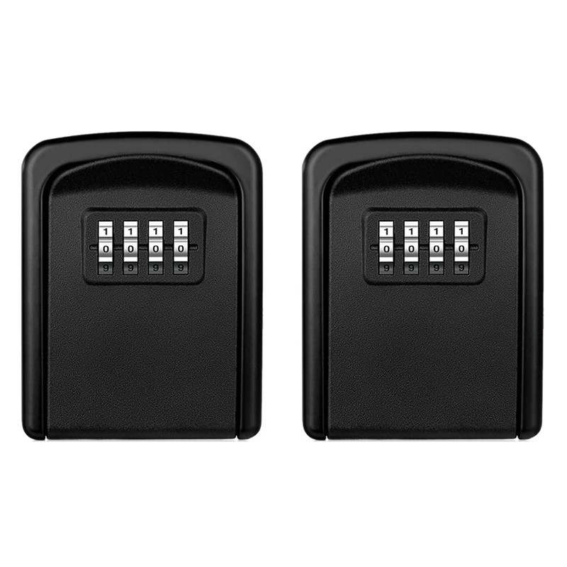 Jual 2X Key Lock Box Wall Mounted 4 Digit Combination Lock Box For ...