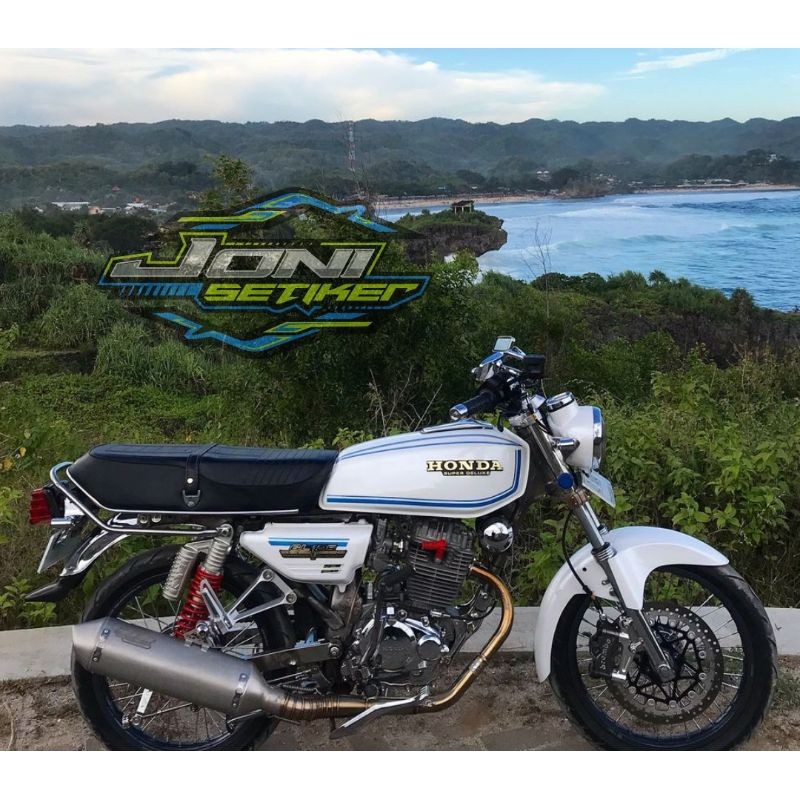 Jual Striping Stiker Lis Standar Honda GL 100 125 th 1979 1980 Biru ...