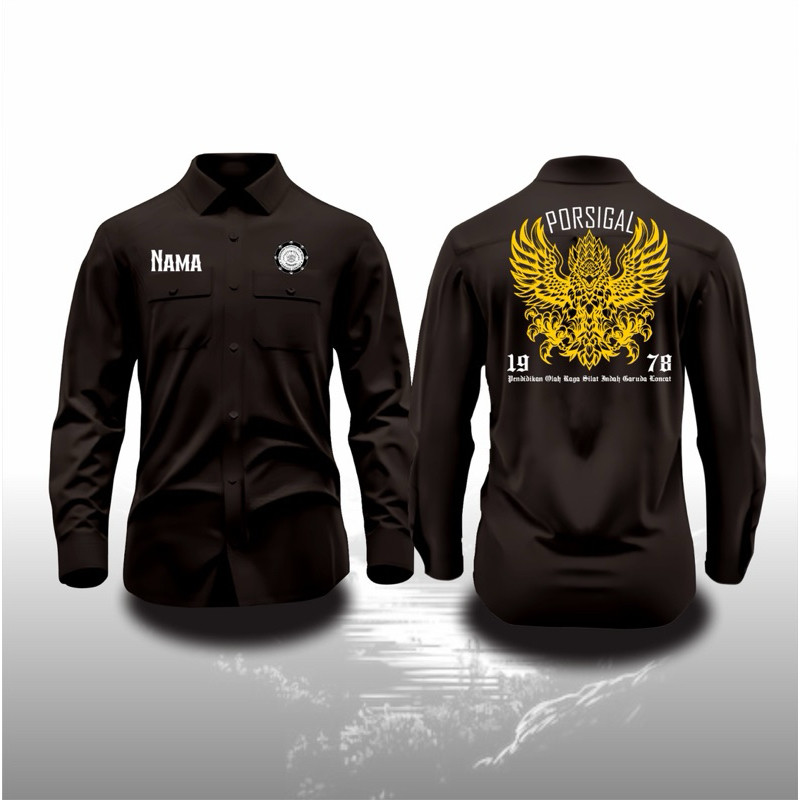 Jual Kemeja Bordir PDL Porsigal 1978 Motif Emas Full Bordir Kemeja ...