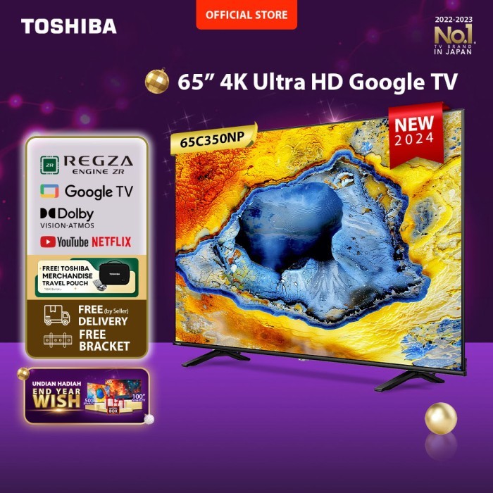 Jual LED TV Toshiba 65C350NP 4K UHD Google Smart TV Dolby Atmos 65 Inch ...