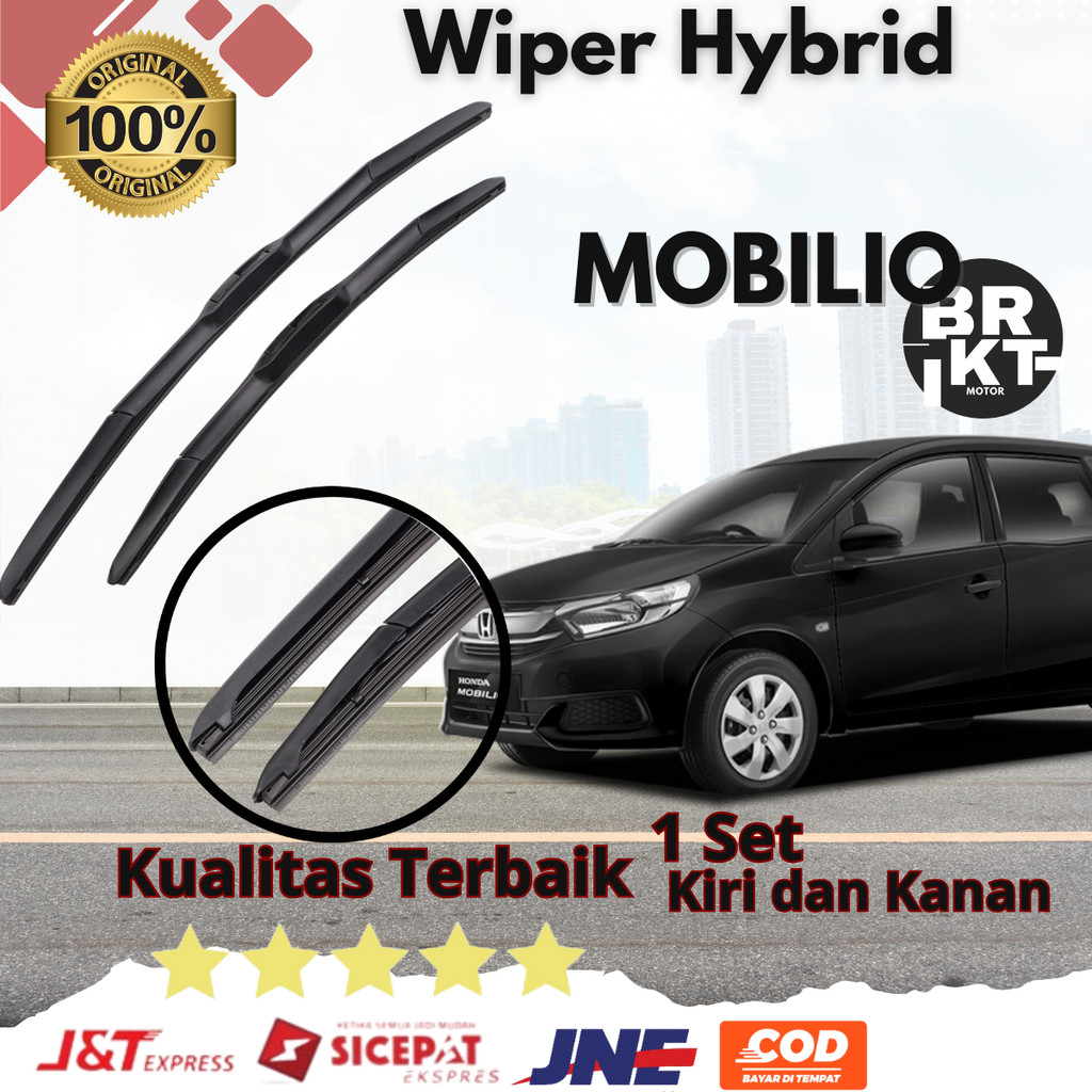 Jual Wiper Hybrid Mobil Honda Mobilio Sepasang 2 PCS Kiri dan Kanan ...