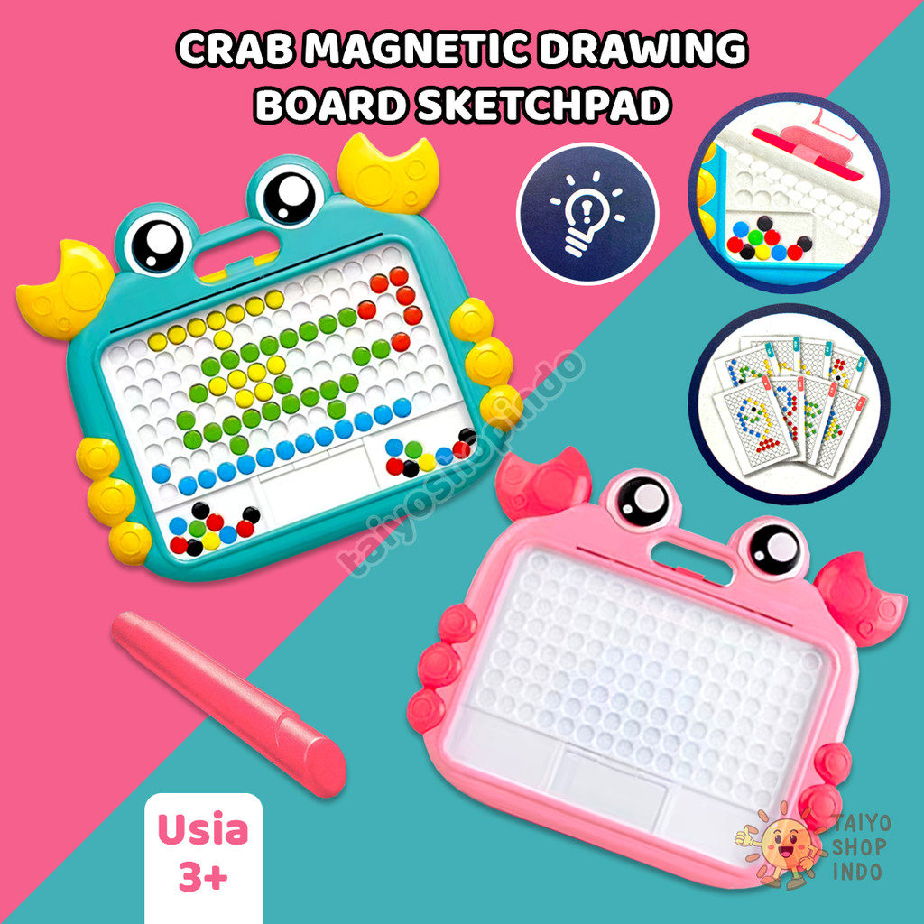 Jual TAIYO Crab Magnetic Drawing Board Sketchpad Bead Papan Magnetik ...