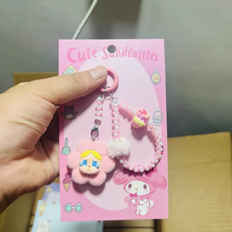 Jual Labubu doll vinyl powerpuff girls crybaby diy mobile phone pendant ...