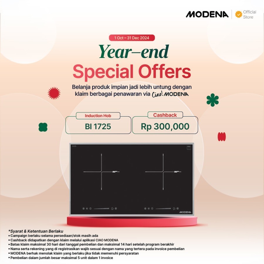 Jual Modena BI 1725 - premium induction hob atau kompor induksi ...