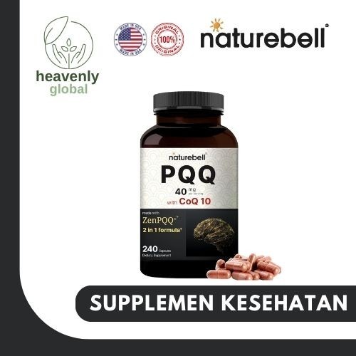 Jual Naturebell PQQ 40mg with CoQ10 made with ZenPQQ - 240 Capsules Non ...