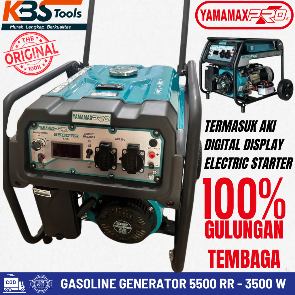 Jual Mesin Genset Bensin 3500 Watt AVR Gasoline Power Generator YAMAMAX ...