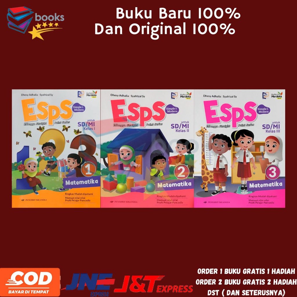 Jual KURIKULUM MERDEKA ESPS MATEMATIKA Kelas 1 2 3 4 5 6 SD MI PENERBIT ERLANGGA | Shopee Indonesia