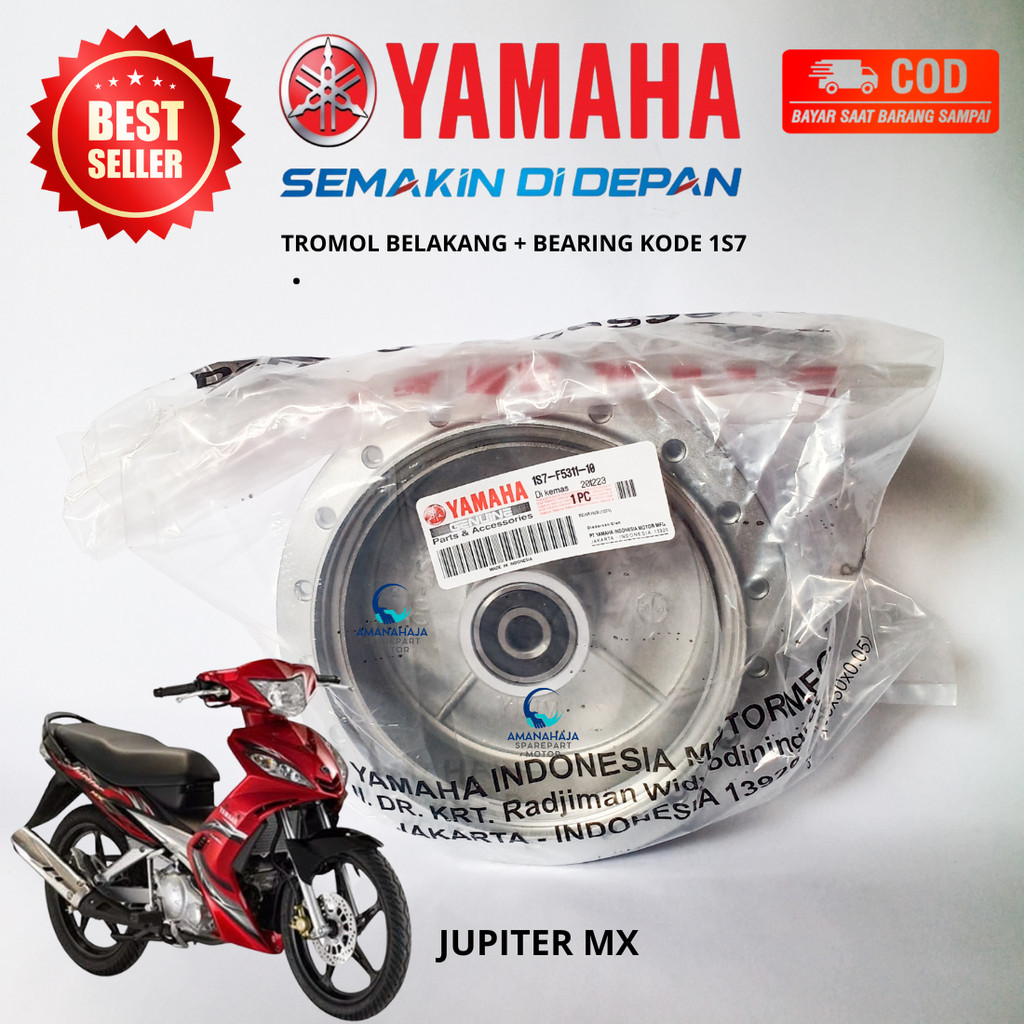 Jual (GARANSI) ORI TROMOL BELAKANG + BEARING JUPITER MX OLD (1S7 ...