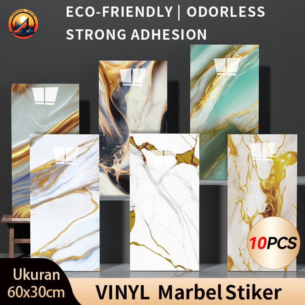 Jual (10 Lembar)Stiker dinding peniru ubin 30*60cm / Wallpaper dinding ...