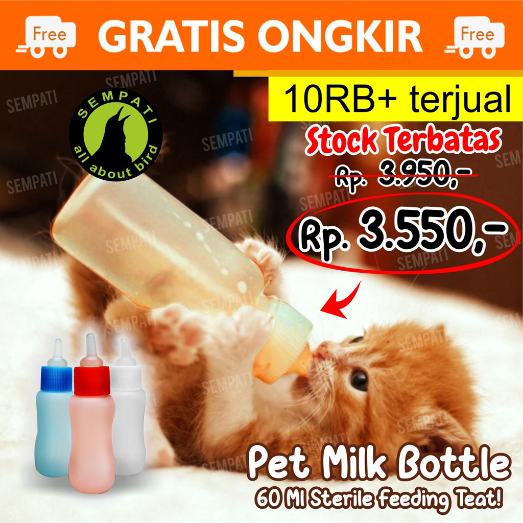 Jual SEMPATI Botol Dot Kucing Cat Kitten Puppy Botol Susu Anakan Kucing ...