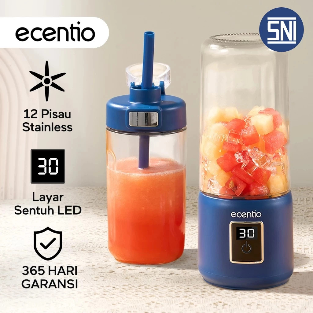 Jual ecentio Blender Mini Portable Juicer layar sentuh LED 500ml kaca gelas Chopper kecil bumbu ...