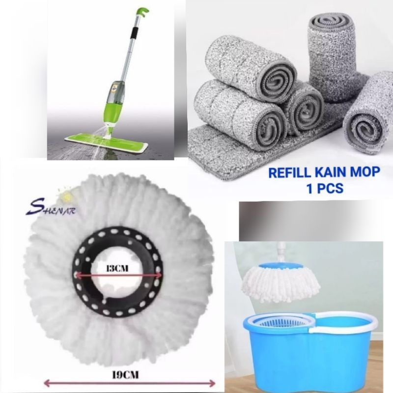 Jual AA - refill kain pel spraymop refill spinmop original / refill ...