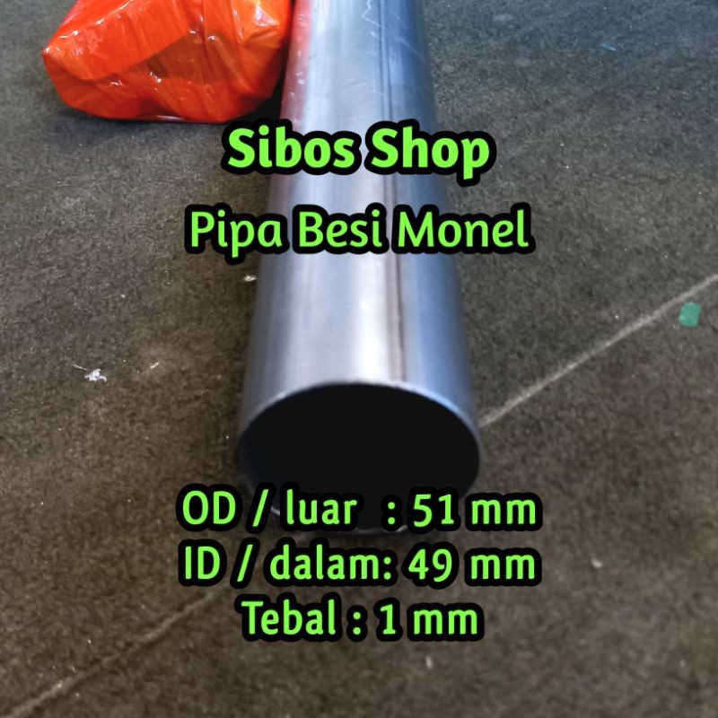 Jual Pipa Besi Monel 2 inch | Od 51mm / Id 49mm Tebal 1mm Panjang 20cm ...