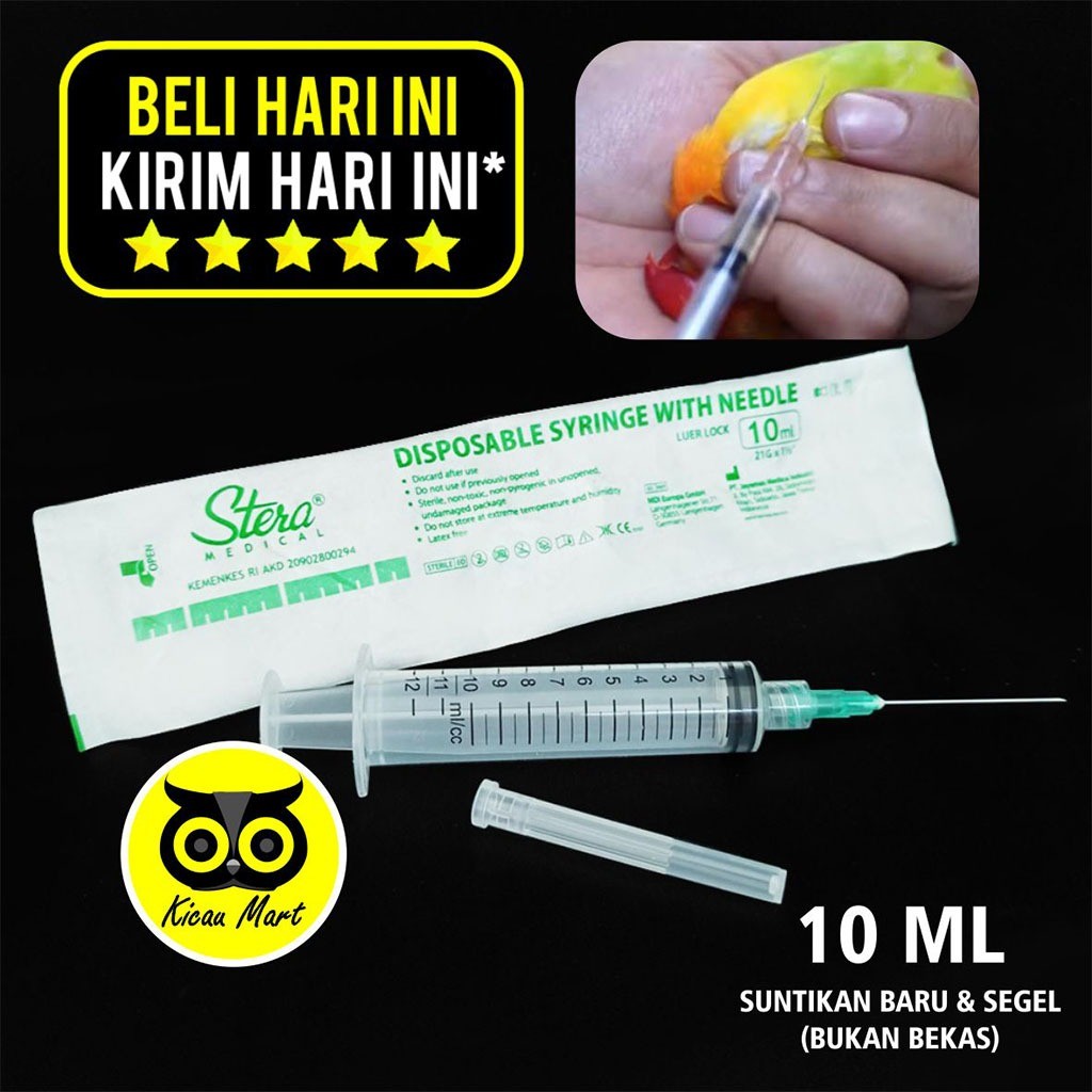 Jual KICAU MART SUNTIKAN SPUIT 10 ML 10ML SPET JARUM SUNTIK INJEKSI ...