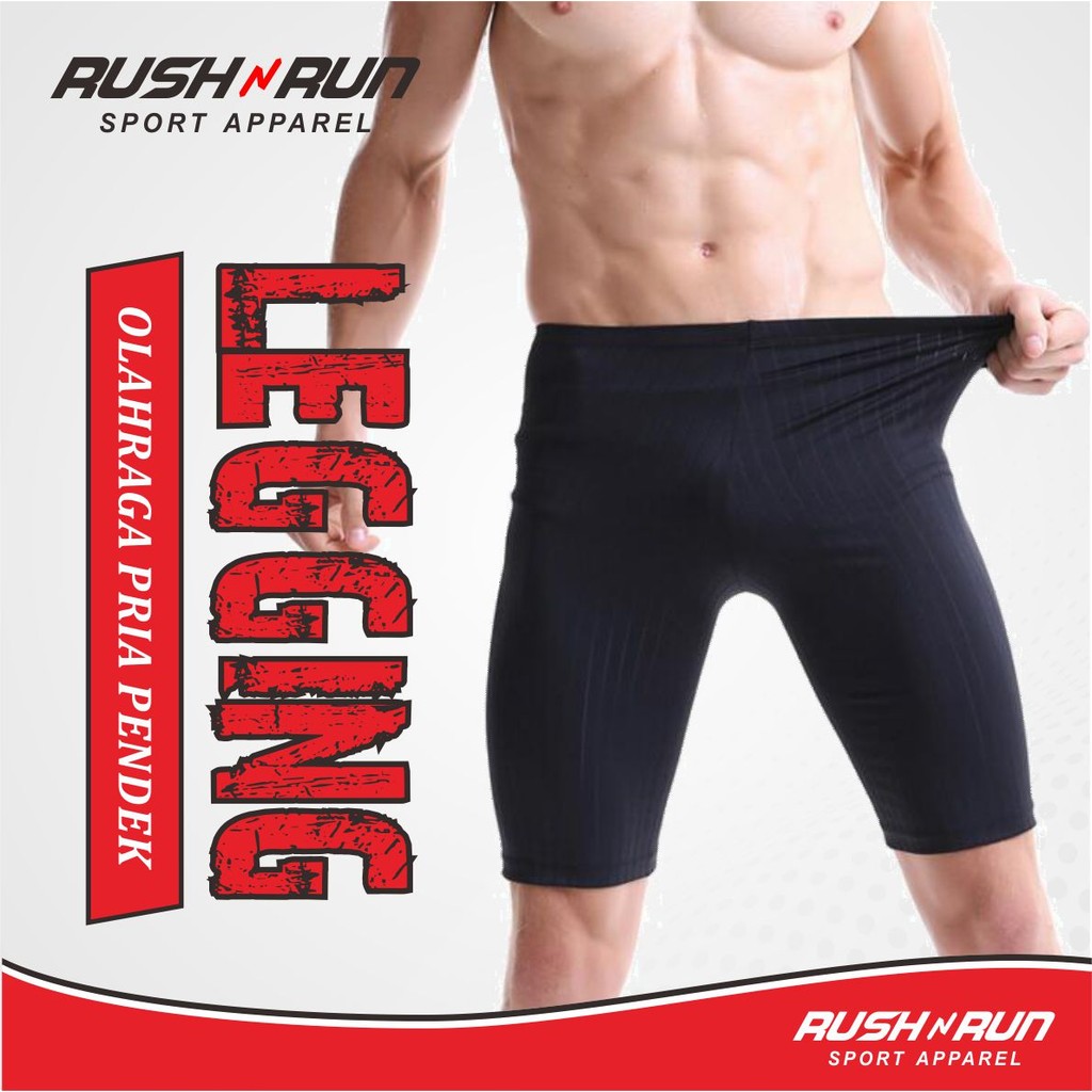 Jual Rush n Run Legging Pendek Olahraga Pria Celana Lejing Strit ...