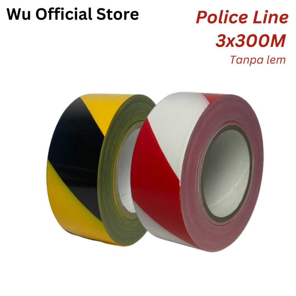Jual Police Line Kuning Hitam / Police Line Merah Putih Garis Polisi 3 ...
