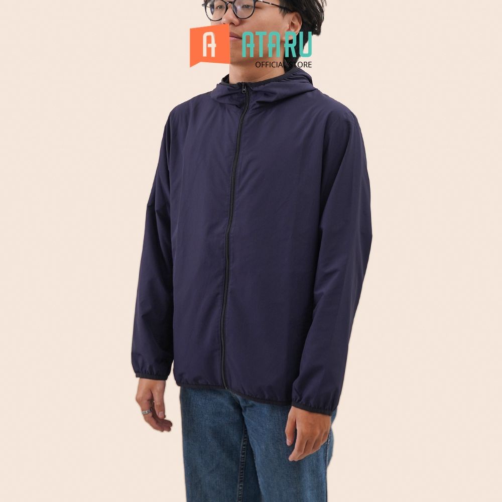 Jual Ataru Jaket Pria Quick Dry - Biru Navy Men Jacket Fashion Pria ...