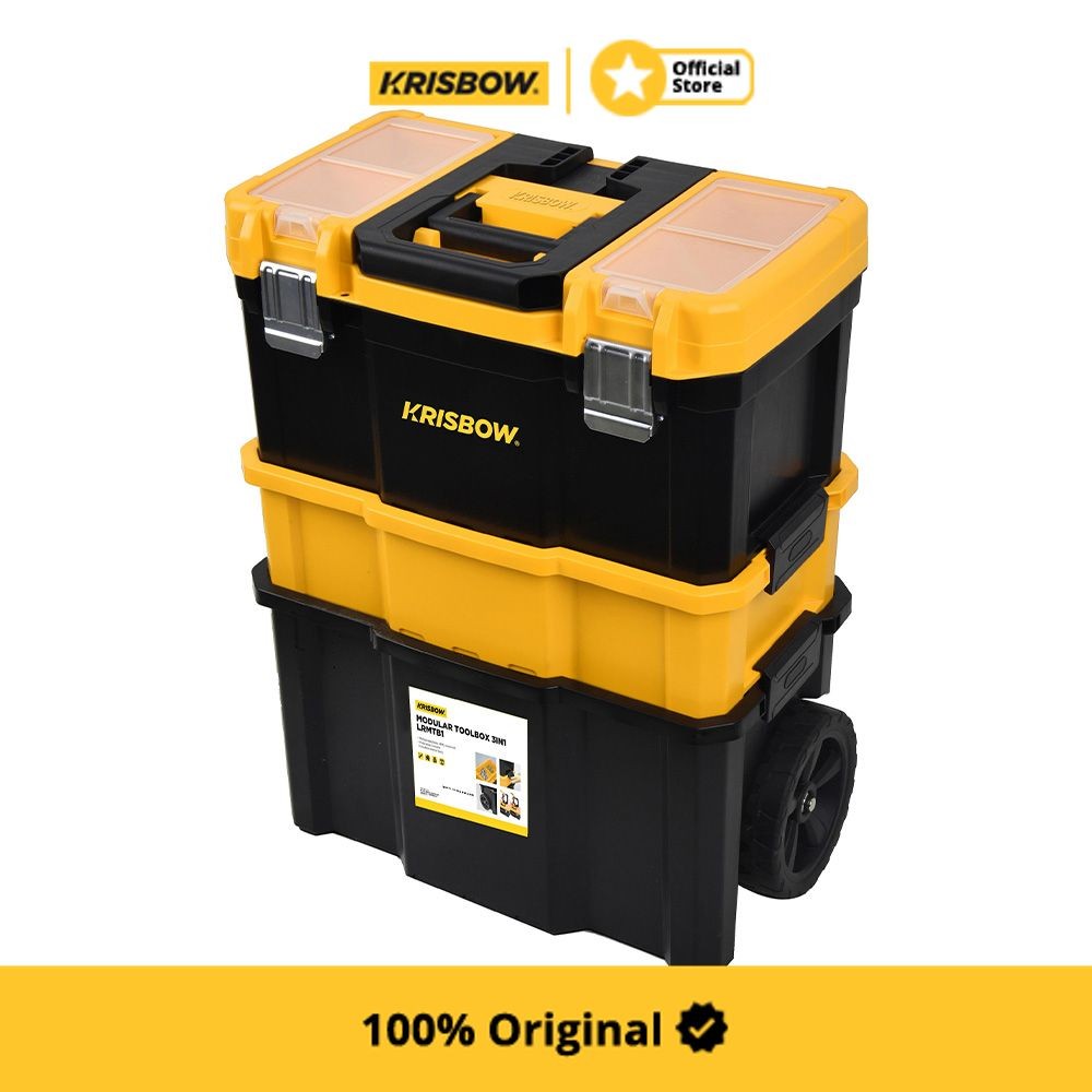 Jual Krisbow Kotak Perkakas Modular 3 In 1 Lrmtb1 Toolbox Tempat ...