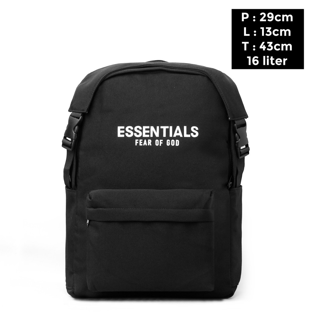 Jual ESS Backpack Fear of God FOG Thick Top Cover Tas Ransel Punggung ...