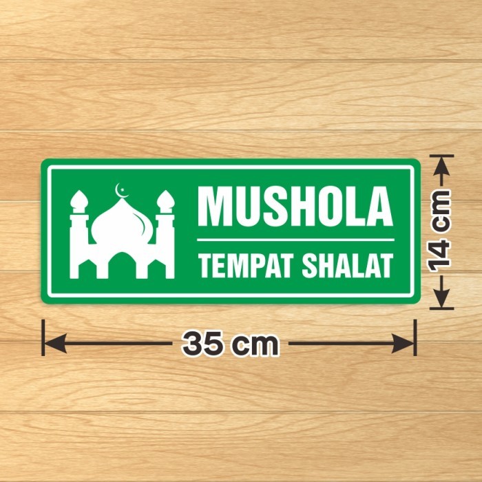Jual Stiker Sign Vinyl Marka Mushola Tempat Shalat Sticker Tahan Air ...