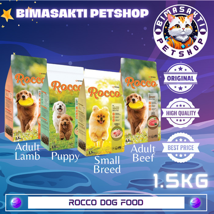 Jual Rocco Dog Food 1.5 Kg Makanan Anjing Kering | Shopee Indonesia