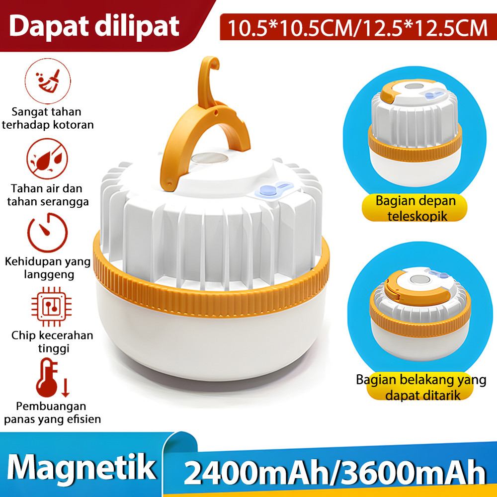 Jual Lampu Emergency Gantung Camping Lamp 300 watt/400 watt lampu tenda LED 3 mode cahaya ...