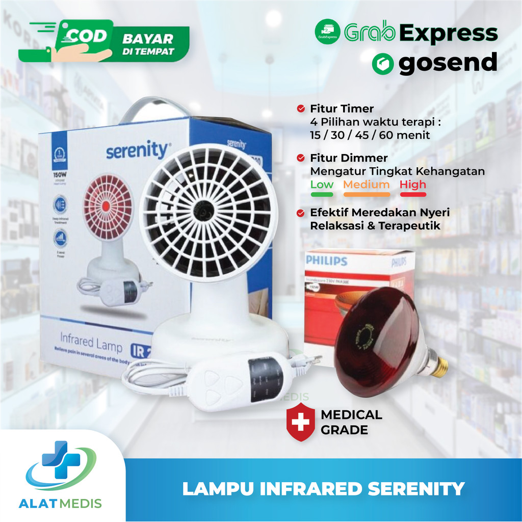 Jual Lampu Infrared Philips 150 Watt Lampu Terapi Inframerah Plus Timer ...