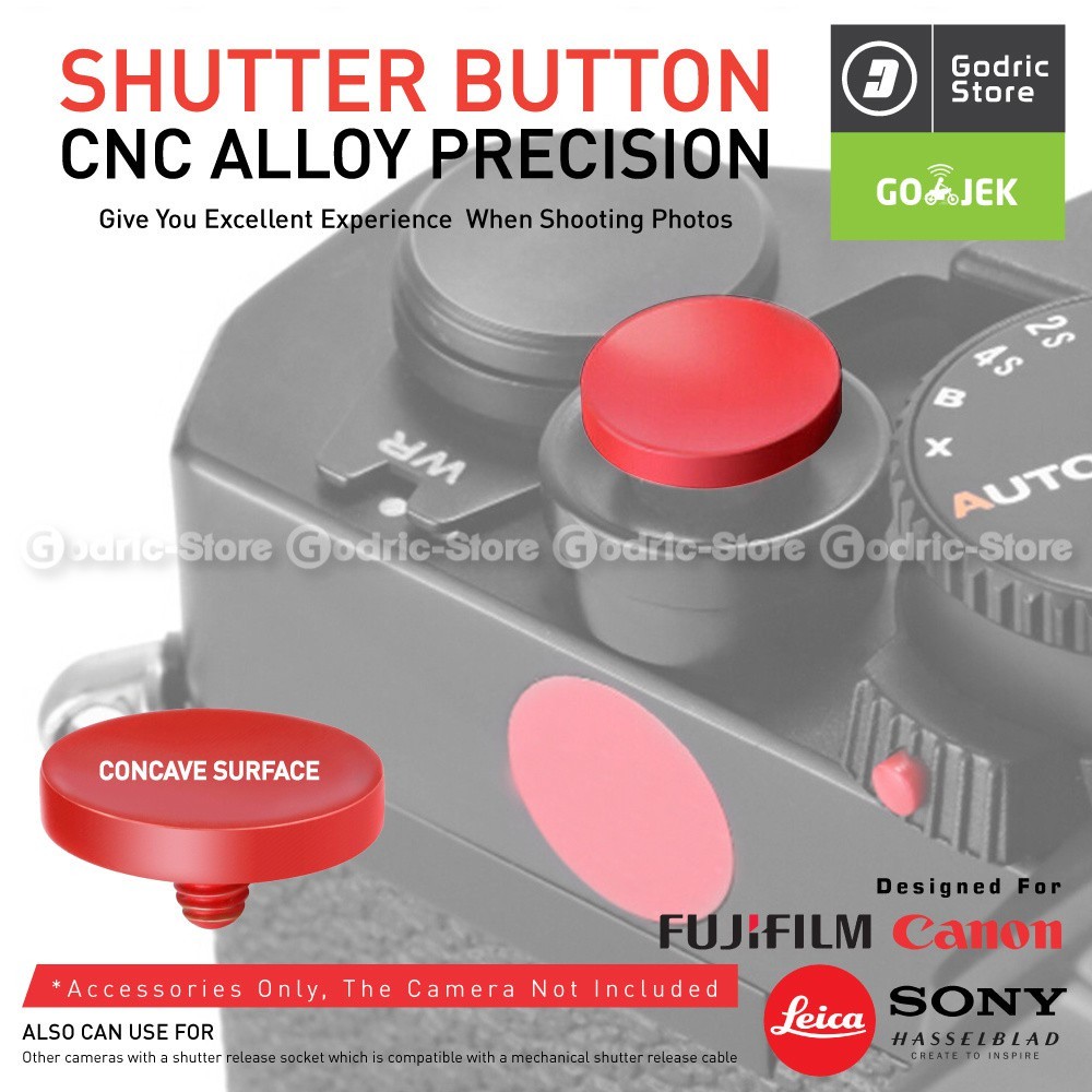Jual Red Soft Shutter Tombol Shutter Kamera Release Button Concave Cekung | Shopee Indonesia