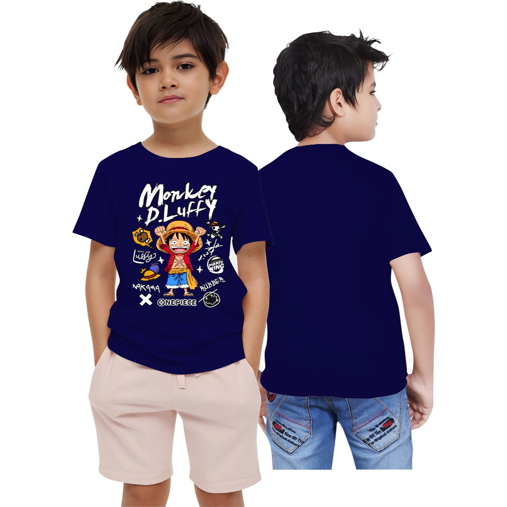Jual Xv Kaos Anak Bahan Tebal Dan Adem Monket the Luffy Pirate King Terviral Anak Kaos Atasan ...