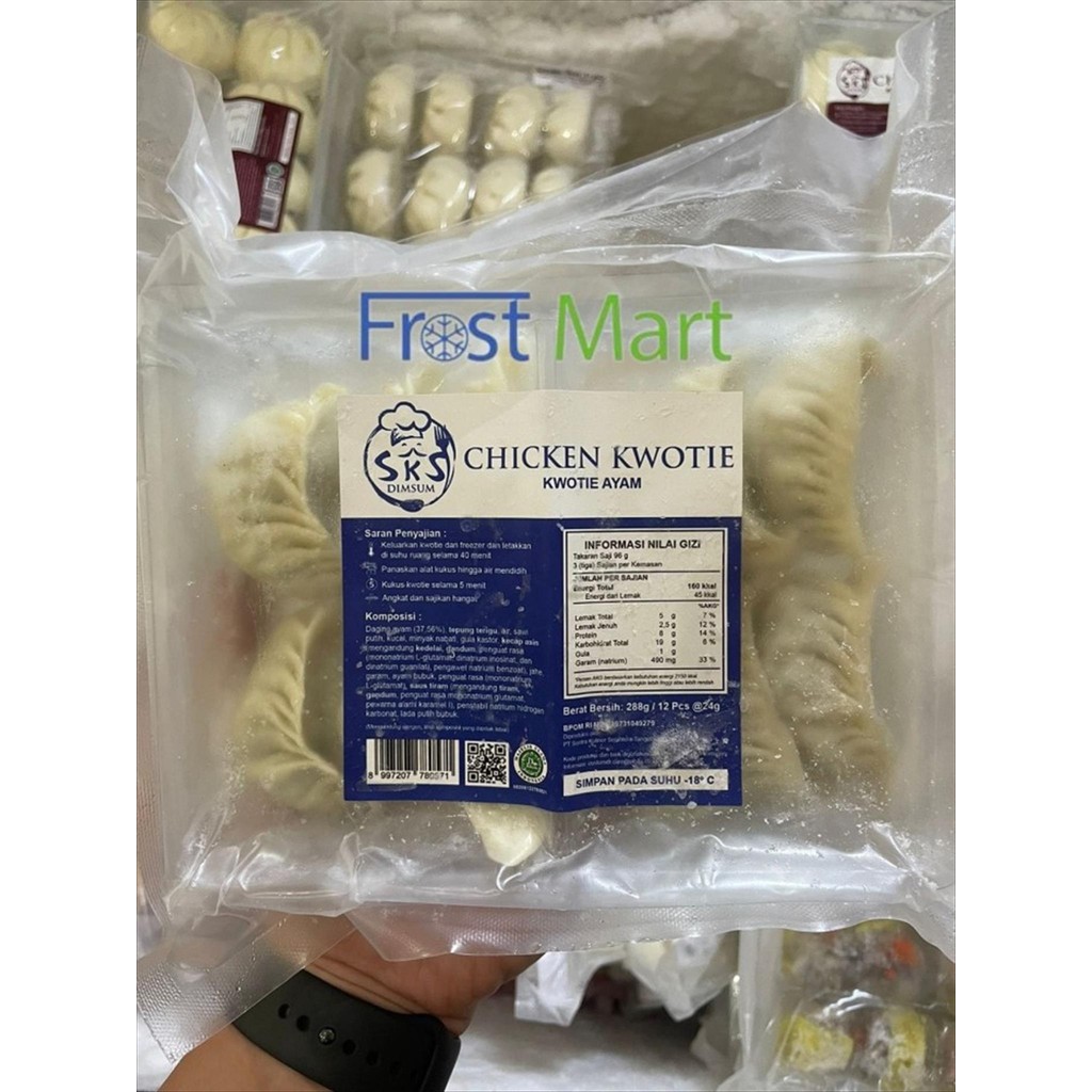 Jual Gyoza Kuotie Wotie Ayam isi 12 Pcs Halal SKS Dimsum Frozen ...