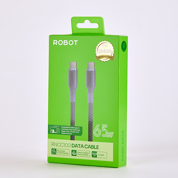 Jual ROBOT RNCC100 Kabel Type C To Type C Fast Charging 65W 1 Meter ...