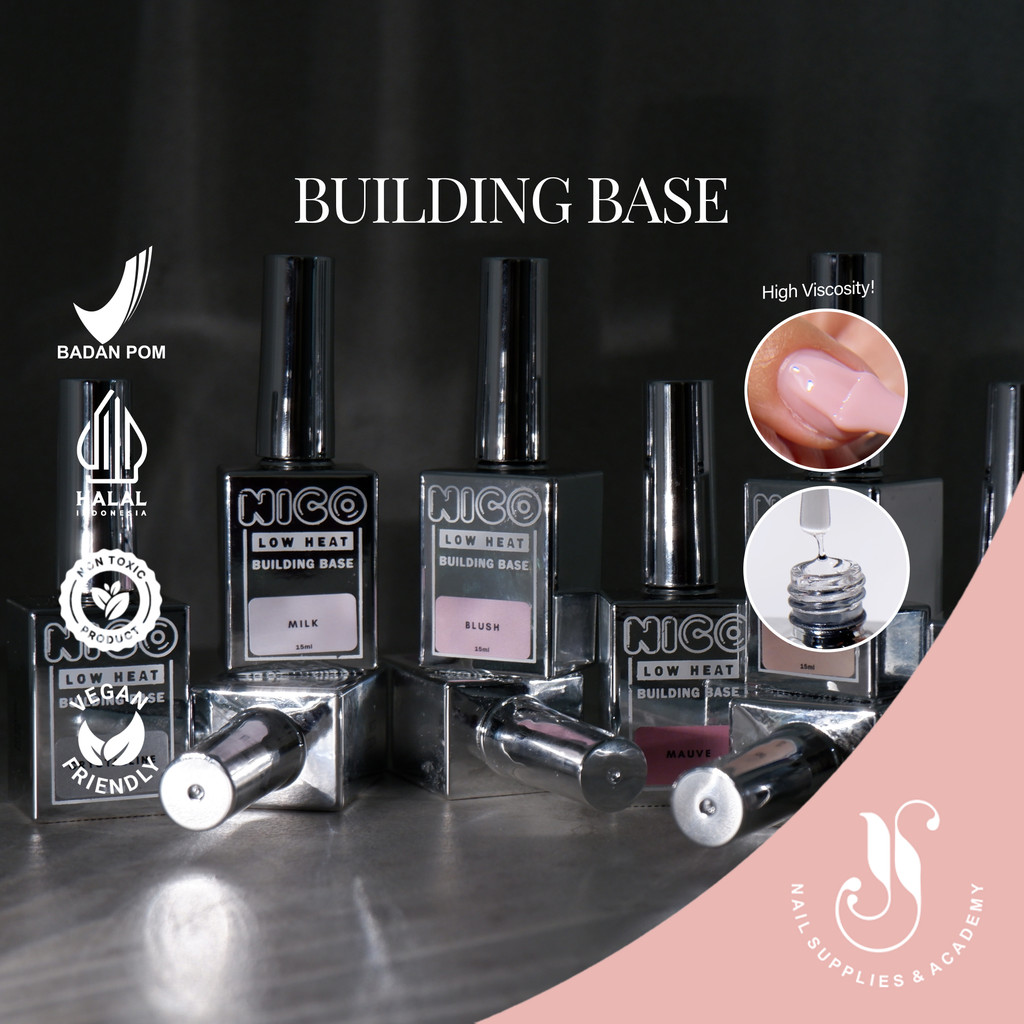 Jual Nico Building Base Coat Nail Art Structure Gel Halal Vegan BPOM ...