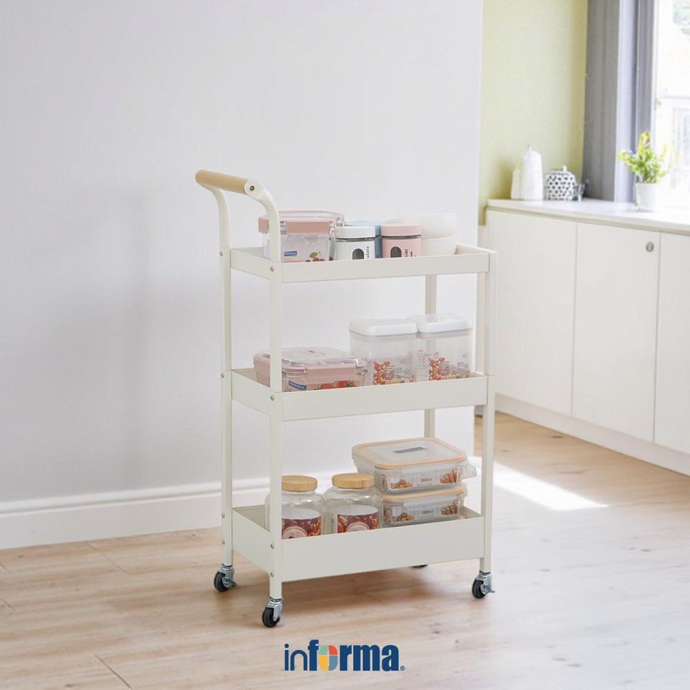Jual Informa Zerone Rak Troli Dapur 3 Tingkat - Putih Oak Tempat ...