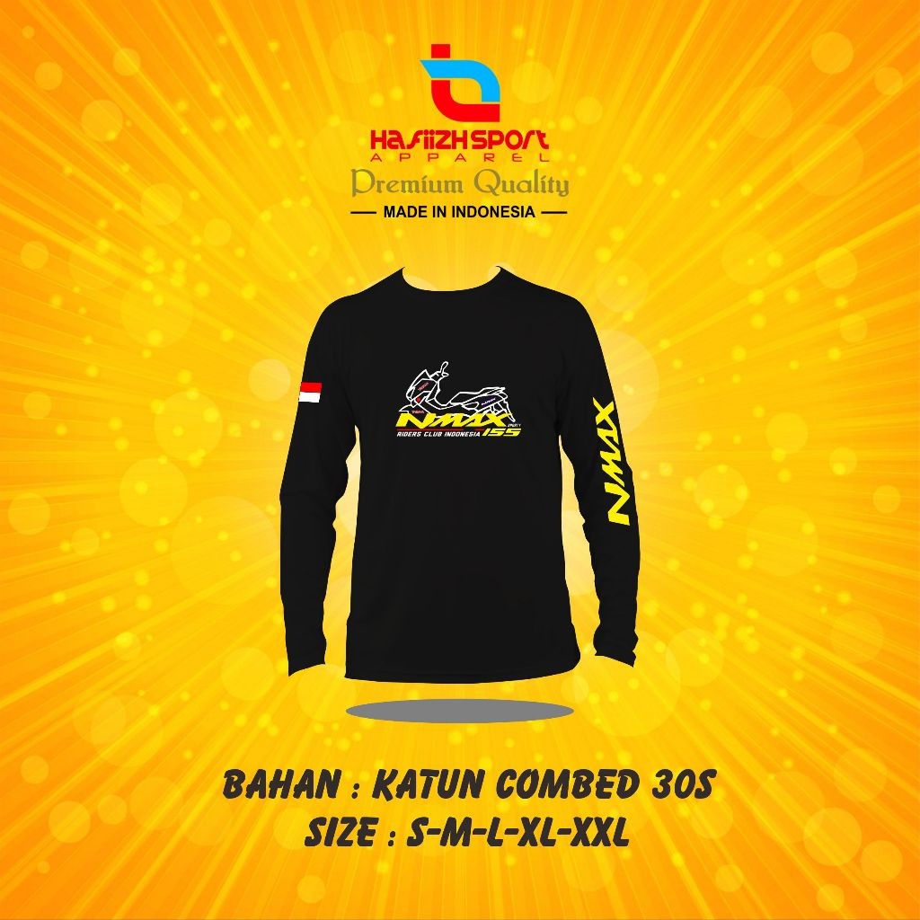 Jual KAOS BAJU MOTOR YAMAHA NMAX INDONESIA BAHAN PREMIUM LENGAN PANJANG ...