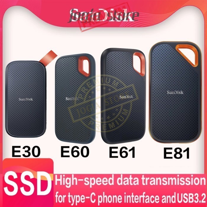Jual SanDisk Extreme Portable SSD E61 V2 500GB 1TB 2TB 4TB USB C 3.2 | Shopee Indonesia