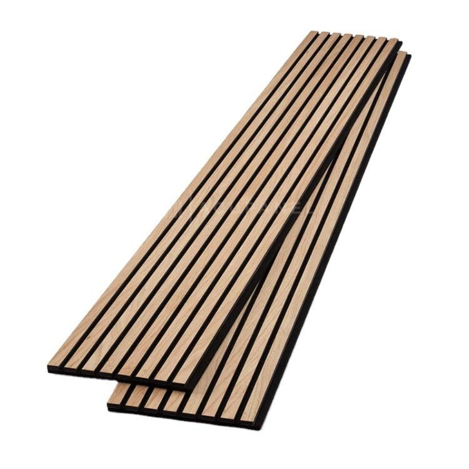 Jual Akupanel Nature Smoky Oak Wooden Walnut Veneer Slat Sound Proof ...