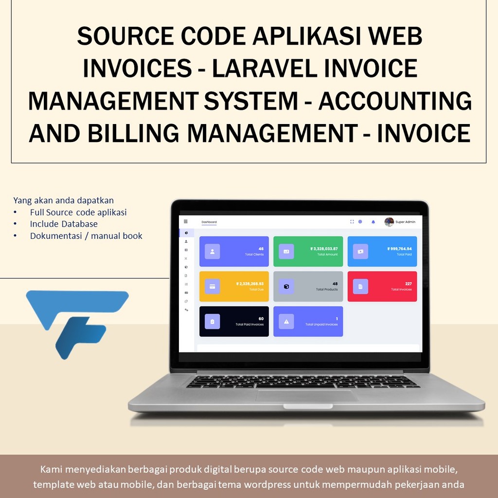 Jual SOURCE CODE APLIKASI WEB INVOICES - LARAVEL INVOICE MANAGEMENT ...