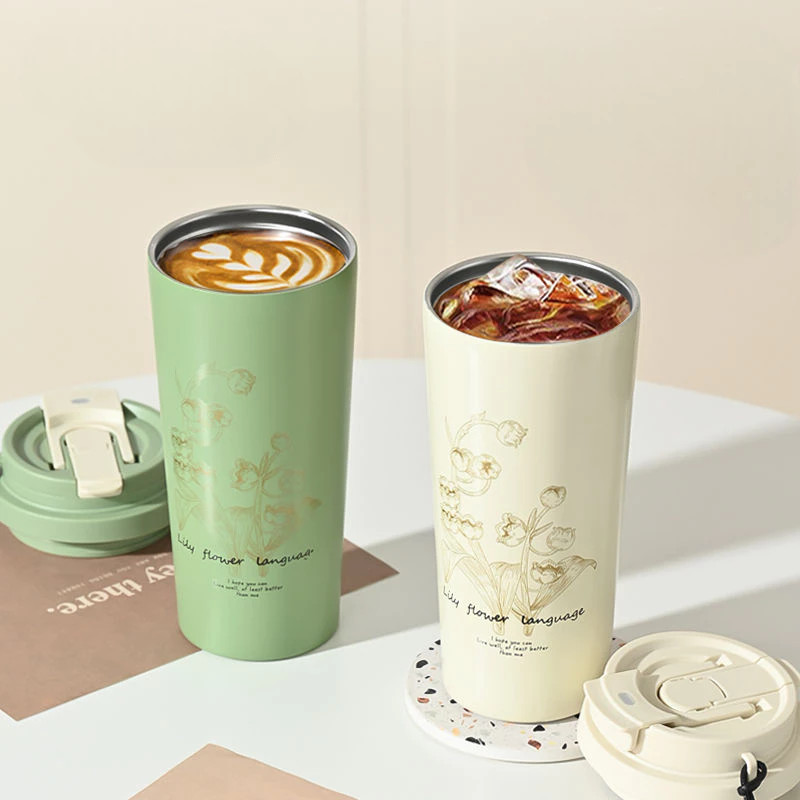 Jual Termos Gelas Minum Stainless Steel Lily Flower Language Tumbler ...