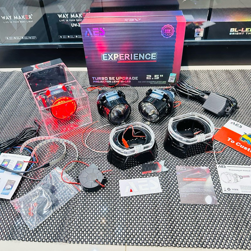 Jual PROJECTOR BILED AES TURBO SE EXPERIENCE 60W PAKETAN SHROUD DEVIL ...