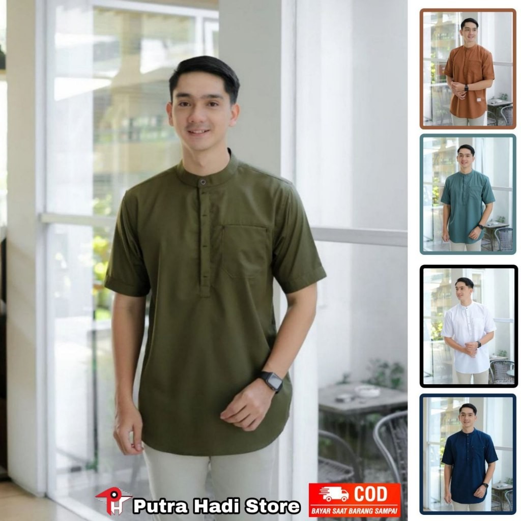 Jual Baju Koko Polos Dewasa Material Catton Toyobo Adem Serap Keringat ...