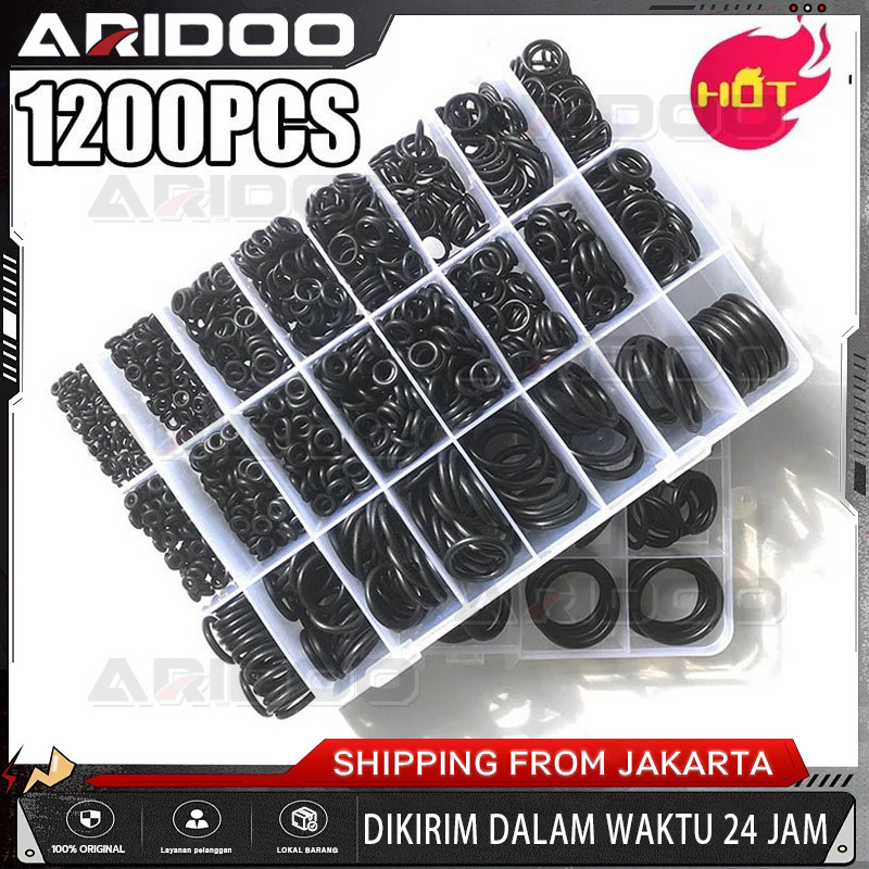 Jual 1200pcs Karet Seal O Ring HNBR / Rubber O Ring Seal Tightening +Box COD | Shopee Indonesia