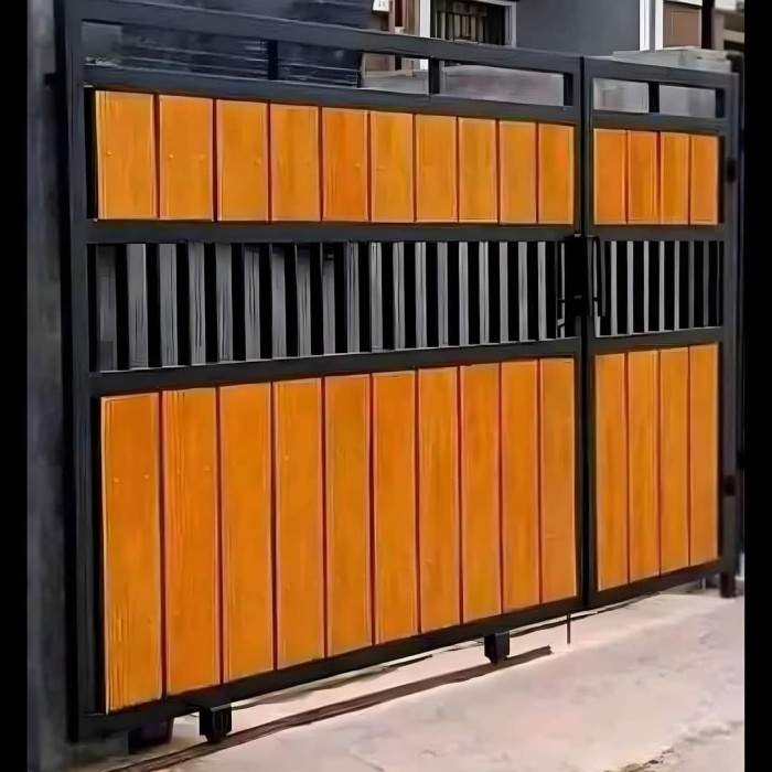Jual pintu pagar dorong grc motip | Shopee Indonesia